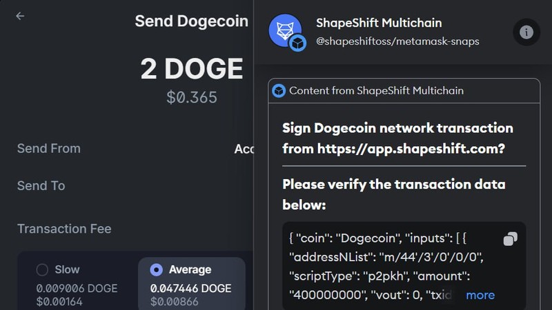 ShapeShift Multichain on the MetaMask Snaps Directory ShapeShift Multichain on the MetaMask Snaps Directory