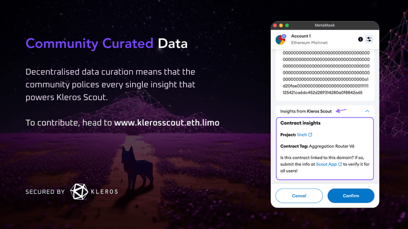 Kleros Scout on the MetaMask Snaps Directory